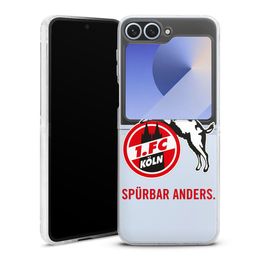 DeinDesign Galaxy Z Flip 6 Handy Hard Case Schutzh&uuml;lle transparent Smartphone Handy H&uuml;lle Transparent Official Licensed Product 1. Fc K&ouml;ln Hard Case