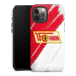 DeinDesign iPhone 12 Pro Max Handy Panzer Handyh&uuml;lle robuste Outdoor H&uuml;lle Schutzh&uuml;lle gl&auml;nzend 1. Fc Union Berlin Logo Official Licensed Product Tough Case