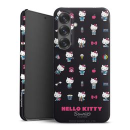 DeinDesign Galaxy S25 Handy Premium Case Smartphone Handyh&uuml;lle Schutzh&uuml;lle gl&auml;nzend Kindheit Merchandise Hello Kitty Premium Case