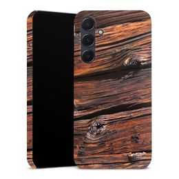DeinDesign Galaxy A55 5G Handy Premium Case Smartphone Handyh&uuml;lle Schutzh&uuml;lle matt Beams Wood Wooden Look Premium Case