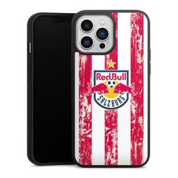 DeinDesign iPhone 13 Pro Max Handy Premium Silikon H&uuml;lle Handyh&uuml;lle schwarz Case Stripes Fc Red Bull Salzburg Official Licensed Product Silikon Premium Case