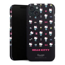 DeinDesign iPhone 15 Plus Handy Premium Case Smartphone Handyh&uuml;lle Schutzh&uuml;lle gl&auml;nzend Kindheit Merchandise Hello Kitty Premium Case
