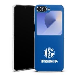 DeinDesign Galaxy Z Flip 7 FE Handy Hard Case Schutzh&uuml;lle transparent Smartphone Handy H&uuml;lle Official Licensed Product Logo Fc Schalke 04 Hard Case