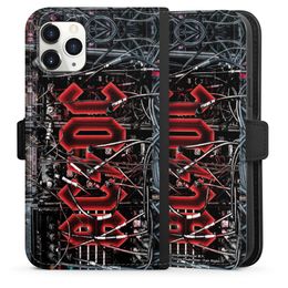 DeinDesign iPhone 11 Pro Handy Klapph&uuml;lle Handyh&uuml;lle aus Kunst Leder schwarz Flip Case Merchandise Acdc Official Licensed Product Sideflip mit Lasche