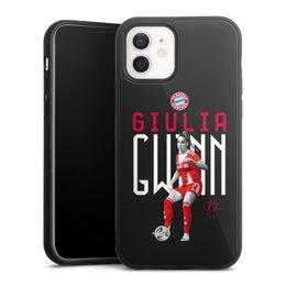 DeinDesign iPhone 12 Handy Gallery Case Handyh&uuml;lle 9H Geh&auml;rtetes Glas R&uuml;ckseite H&uuml;lle Fc Bayern M&uuml;nchen Giulia Gwinn Official Licensed Product Gallery Case