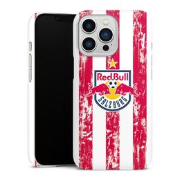 DeinDesign iPhone 13 Pro Handy Premium Case Smartphone Handyh&uuml;lle Schutzh&uuml;lle matt Stripes Fc Red Bull Salzburg Official Licensed Product Premium Case