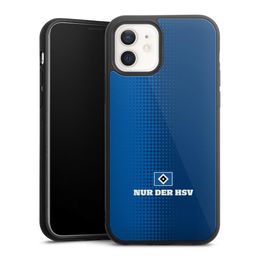 DeinDesign iPhone 12 Handy Gallery Case Handyh&uuml;lle 9H Geh&auml;rtetes Glas R&uuml;ckseite H&uuml;lle Hsv Logo Official Licensed Product Gallery Case