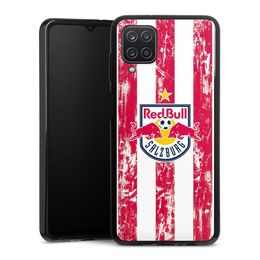 DeinDesign Galaxy A12 Handy Silikon H&uuml;lle Case schwarz Handyh&uuml;lle Stripes Fc Red Bull Salzburg Official Licensed Product