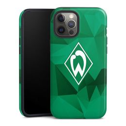 DeinDesign iPhone 12 Pro Max Handy Panzer Handyh&uuml;lle robuste Outdoor H&uuml;lle Schutzh&uuml;lle gl&auml;nzend Camouflage Sv Werder Bremen Official Licensed Product Tough Case