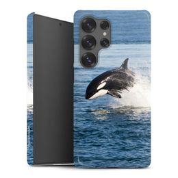 DeinDesign Galaxy S25 Ultra Handy Premium Case Smartphone Handyh&uuml;lle Schutzh&uuml;lle gl&auml;nzend Orca Ocean Wale Premium Case