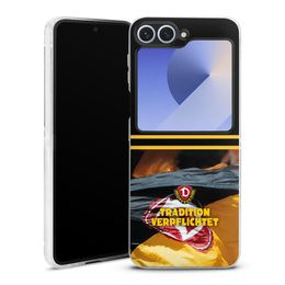 DeinDesign Galaxy Z Flip 6 Handy Hard Case Schutzh&uuml;lle transparent Smartphone Handy H&uuml;lle Sg Dynamo Dresden Merchandise Sgd Hard Case