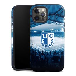 DeinDesign iPhone 12 Pro Max Handy Panzer Handyh&uuml;lle robuste Outdoor H&uuml;lle Schutzh&uuml;lle gl&auml;nzend Stadium 1. Fcm 1. Fc Magdeburg Tough Case
