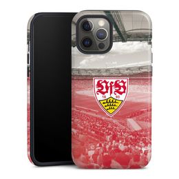 DeinDesign iPhone 12 Pro Max Handy Panzer Handyh&uuml;lle robuste Outdoor H&uuml;lle Schutzh&uuml;lle gl&auml;nzend Stadium Vfb Stuttgart Official Licensed Product Tough Case