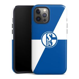 DeinDesign iPhone 12 Pro Max Handy Panzer Handyh&uuml;lle robuste Outdoor H&uuml;lle Schutzh&uuml;lle gl&auml;nzend Official Licensed Product Fc Schalke 04 Bundesliga Tough Case