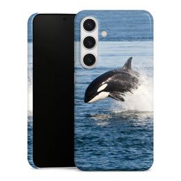 DeinDesign Galaxy S24 Handy Premium Case Smartphone Handyh&uuml;lle Schutzh&uuml;lle gl&auml;nzend Orca Ocean Wale Premium Case