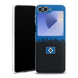 DeinDesign Galaxy Z Flip 7 FE Handy Hard Case Schutzh&uuml;lle transparent Smartphone Handy H&uuml;lle Skyline Hamburg Hsv Hard Case