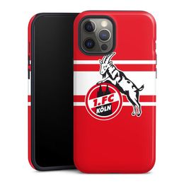 DeinDesign iPhone 12 Pro Max Handy Panzer Handyh&uuml;lle robuste Outdoor H&uuml;lle Schutzh&uuml;lle gl&auml;nzend 1. Fc K&ouml;ln Official Licensed Product Coat Of Arms Tough Case