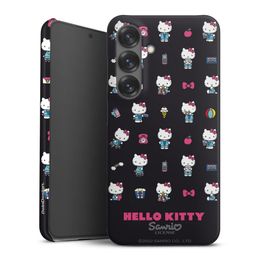 DeinDesign Galaxy S25 Handy Premium Case Smartphone Handyh&uuml;lle Schutzh&uuml;lle matt Kindheit Merchandise Hello Kitty Premium Case