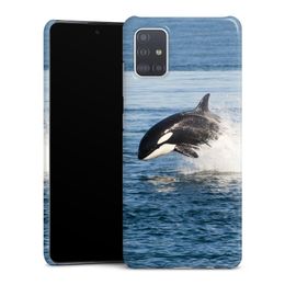 DeinDesign Galaxy A51 Handy Premium Case Smartphone Handyh&uuml;lle Schutzh&uuml;lle gl&auml;nzend Orca Ocean Wale Premium Case