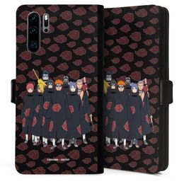 DeinDesign Huawei P30 Pro Handy Klapph&uuml;lle Handyh&uuml;lle aus Kunst Leder schwarz Flip Case Akatsuki Naruto Shippuden Official Licensed Product Sideflip mit langer 