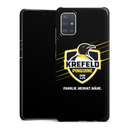 DeinDesign Galaxy A51 Handy Premium Case Smartphone Handyh&uuml;lle Schutzh&uuml;lle gl&auml;nzend Sports Krefeld Pinguine Ice Hockey Premium Case