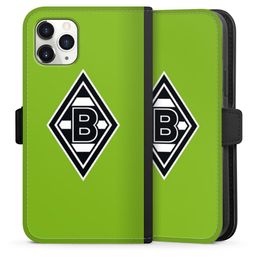 DeinDesign iPhone 11 Pro Handy Klapph&uuml;lle Handyh&uuml;lle aus Kunst Leder schwarz Flip Case Gladbach Soccer Borussia M&ouml;nchengladbach Sideflip mit Lasche