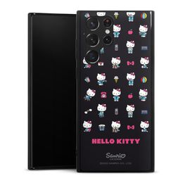DeinDesign Galaxy S22 Ultra Handy Silikon H&uuml;lle Case schwarz Handyh&uuml;lle Kindheit Merchandise Hello Kitty