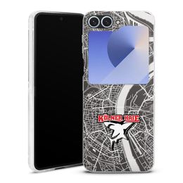 DeinDesign Galaxy Z Flip 6 Handy Hard Case Schutzh&uuml;lle transparent Smartphone Handy H&uuml;lle Ice Hockey K&ouml;lner Haie Official Licensed Product Hard Case