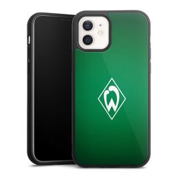 DeinDesign iPhone 12 Handy Gallery Case Handyh&uuml;lle 9H Geh&auml;rtetes Glas R&uuml;ckseite H&uuml;lle Logo Sv Werder Bremen Merchandise Gallery Case