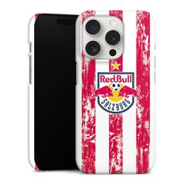 DeinDesign iPhone 15 Pro Handy Premium Case Smartphone Handyh&uuml;lle Schutzh&uuml;lle matt Stripes Fc Red Bull Salzburg Official Licensed Product Premium Case