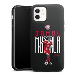 DeinDesign iPhone 12 Handy Gallery Case Handyh&uuml;lle 9H Geh&auml;rtetes Glas R&uuml;ckseite H&uuml;lle Fc Bayern M&uuml;nchen Jamal Musiala Official Licensed Product Gallery Case