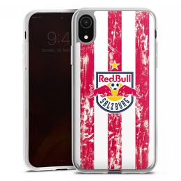 DeinDesign iPhone Xr Handy Silikon H&uuml;lle Case transparent Handyh&uuml;lle Stripes Fc Red Bull Salzburg Official Licensed Product Silikon Case