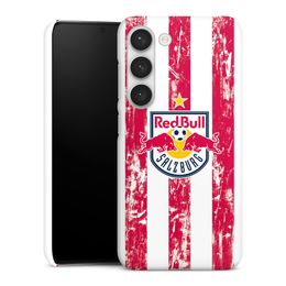 DeinDesign Galaxy S23 Handy Premium Case Smartphone Handyh&uuml;lle Schutzh&uuml;lle matt Stripes Fc Red Bull Salzburg Official Licensed Product Premium Case