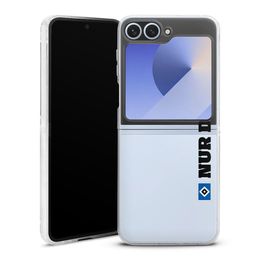 DeinDesign Galaxy Z Flip 6 Handy Hard Case Schutzh&uuml;lle transparent Smartphone Handy H&uuml;lle Transparent Hamburger Sv Hsv Hard Case