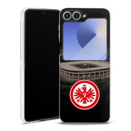 DeinDesign Galaxy Z Flip 6 Handy Hard Case Schutzh&uuml;lle transparent Smartphone Handy H&uuml;lle Eintracht Frankfurt Official Licensed Product Stadium Hard Case