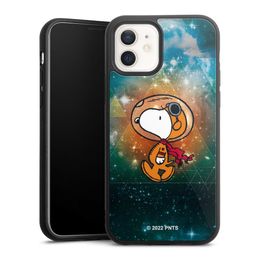 DeinDesign iPhone 12 Handy Gallery Case Handyh&uuml;lle 9H Geh&auml;rtetes Glas R&uuml;ckseite H&uuml;lle Astronaut Snoopy Official Licensed Product Gallery Case