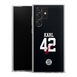 DeinDesign Galaxy S22 Ultra Handy Silikon H&uuml;lle Case transparent Handyh&uuml;lle Merchandise Fc Bayern M&uuml;nchen Lennart Karl Silikon Case