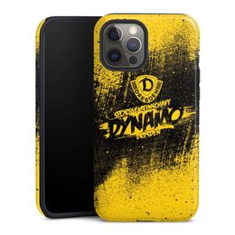 DeinDesign iPhone 12 Pro Max Handy Panzer Handyh&uuml;lle robuste Outdoor H&uuml;lle Schutzh&uuml;lle gl&auml;nzend Logo Official Licensed Product Sg Dynamo Dresden Tough Case