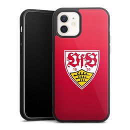 DeinDesign iPhone 12 Handy Gallery Case Handyh&uuml;lle 9H Geh&auml;rtetes Glas R&uuml;ckseite H&uuml;lle Vfb Stuttgart Official Licensed Product Logo Gallery Case