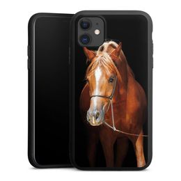 DeinDesign iPhone 11 Handy Premium Silikon H&uuml;lle Handyh&uuml;lle schwarz Case Horse Mare Hobby Silikon Premium Case