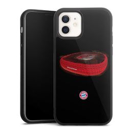 DeinDesign iPhone 12 Handy Gallery Case Handyh&uuml;lle 9H Geh&auml;rtetes Glas R&uuml;ckseite H&uuml;lle Fc Bayern M&uuml;nchen Fcb Official Licensed Product Stadium Gallery Case