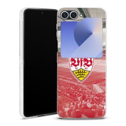DeinDesign Galaxy Z Flip 7 FE Handy Hard Case Schutzh&uuml;lle transparent Smartphone Handy H&uuml;lle Official Licensed Product Vfb Stuttgart Stadium Hard Case