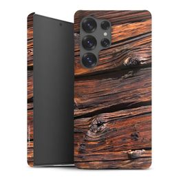 DeinDesign Galaxy S25 Ultra Handy Premium Case Smartphone Handyh&uuml;lle Schutzh&uuml;lle matt Beams Wood Wooden Look Premium Case