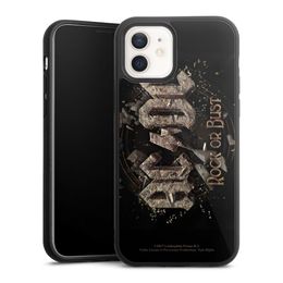DeinDesign iPhone 12 Handy Gallery Case Handyh&uuml;lle 9H Geh&auml;rtetes Glas R&uuml;ckseite H&uuml;lle Official Licensed Product Rock Or Bust Acdc Gallery Case