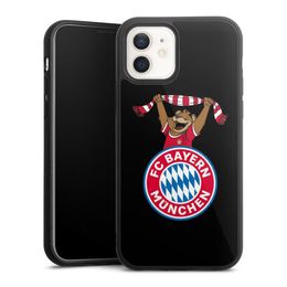 DeinDesign iPhone 12 Handy Gallery Case Handyh&uuml;lle 9H Geh&auml;rtetes Glas R&uuml;ckseite H&uuml;lle Bernie Official Licensed Product Fc Bayern M&uuml;nchen Gallery Case
