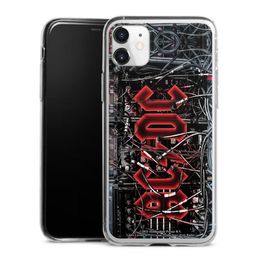 DeinDesign iPhone 11 Handy Slim Case Silikon Handyh&uuml;lle transparent H&uuml;lle extra d&uuml;nn Merchandise Acdc Official Licensed Product Silikon Slim Case