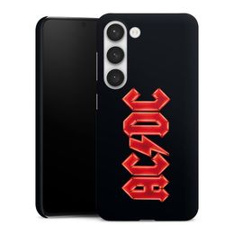 DeinDesign Galaxy S23 Handy Premium Case Smartphone Handyh&uuml;lle Schutzh&uuml;lle matt Official Licensed Product Acdc Logo Premium Case