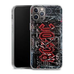 DeinDesign iPhone 12 Pro Max Handy Silikon H&uuml;lle Case transparent Handyh&uuml;lle Merchandise Acdc Official Licensed Product Silikon Case