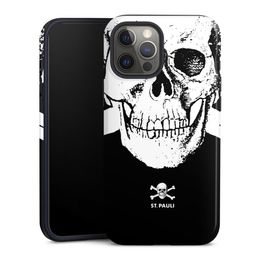 DeinDesign iPhone 12 Pro Max Handy Panzer Handyh&uuml;lle robuste Outdoor H&uuml;lle Schutzh&uuml;lle gl&auml;nzend Totenkopf Fc St. Pauli Official Licensed Product Tough Case