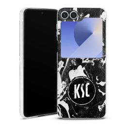 DeinDesign Galaxy Z Flip 7 FE Handy Hard Case Schutzh&uuml;lle transparent Smartphone Handy H&uuml;lle Official Licensed Product Ksc Karlsruher Sc Hard Case